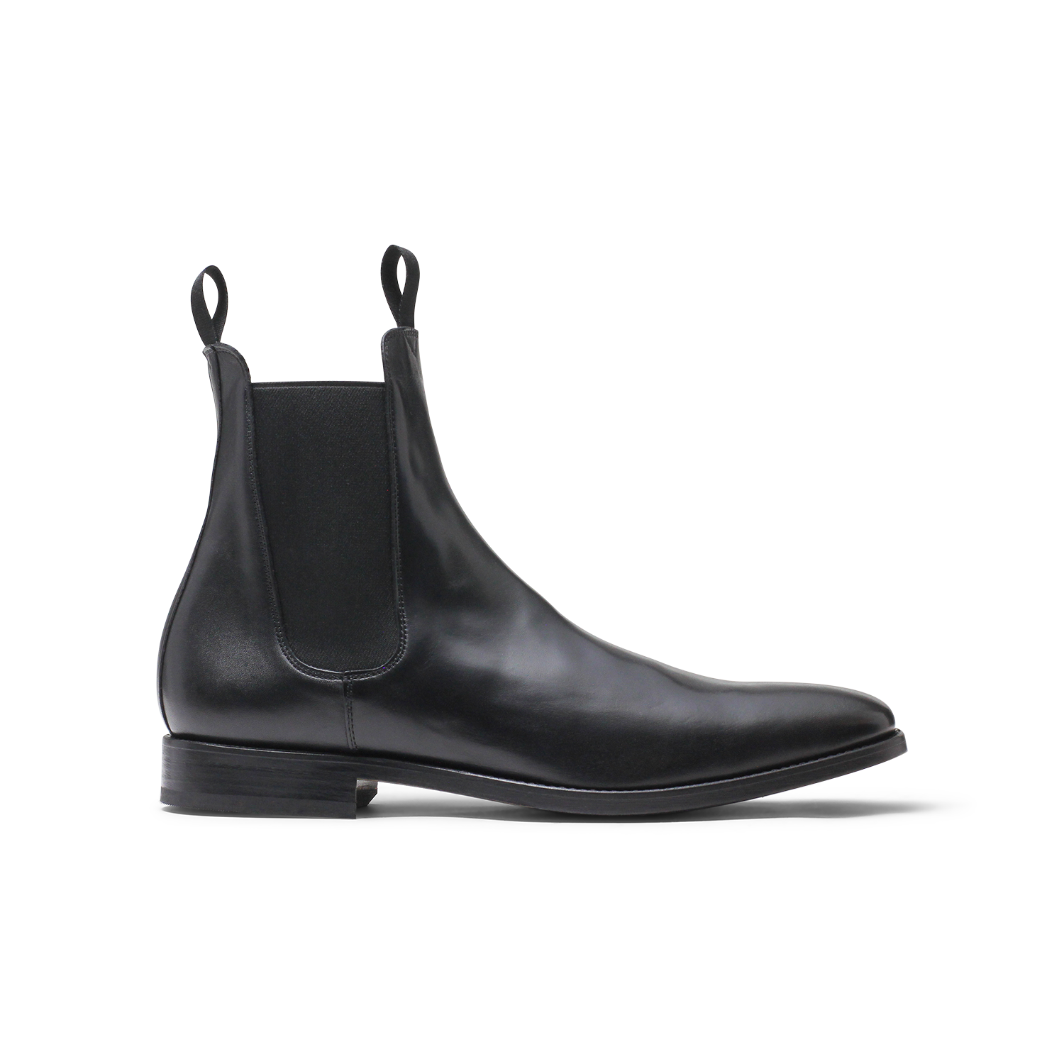 Chelsea boots | Braker cuir noir avec patin Rudy's Paris