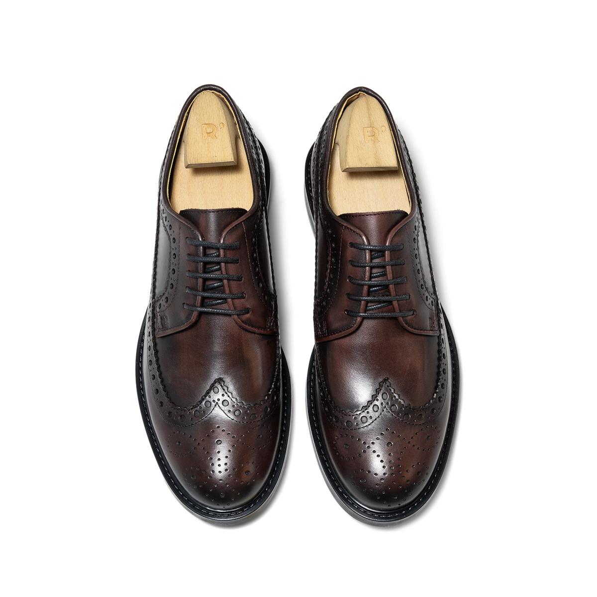 Derby Brogues homme en cuir bordeaux - Shilton Rudy's Paris