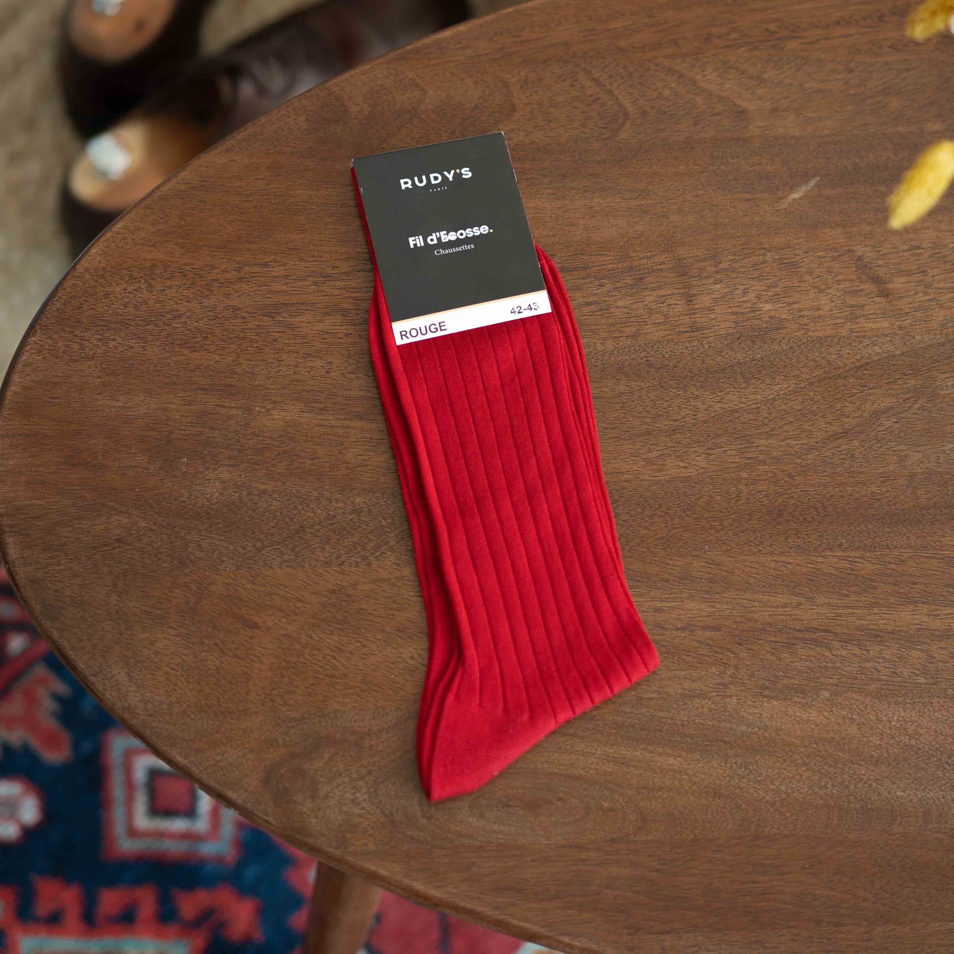 Chaussettes Fil D'Ecosse Rouge Rudy's Paris