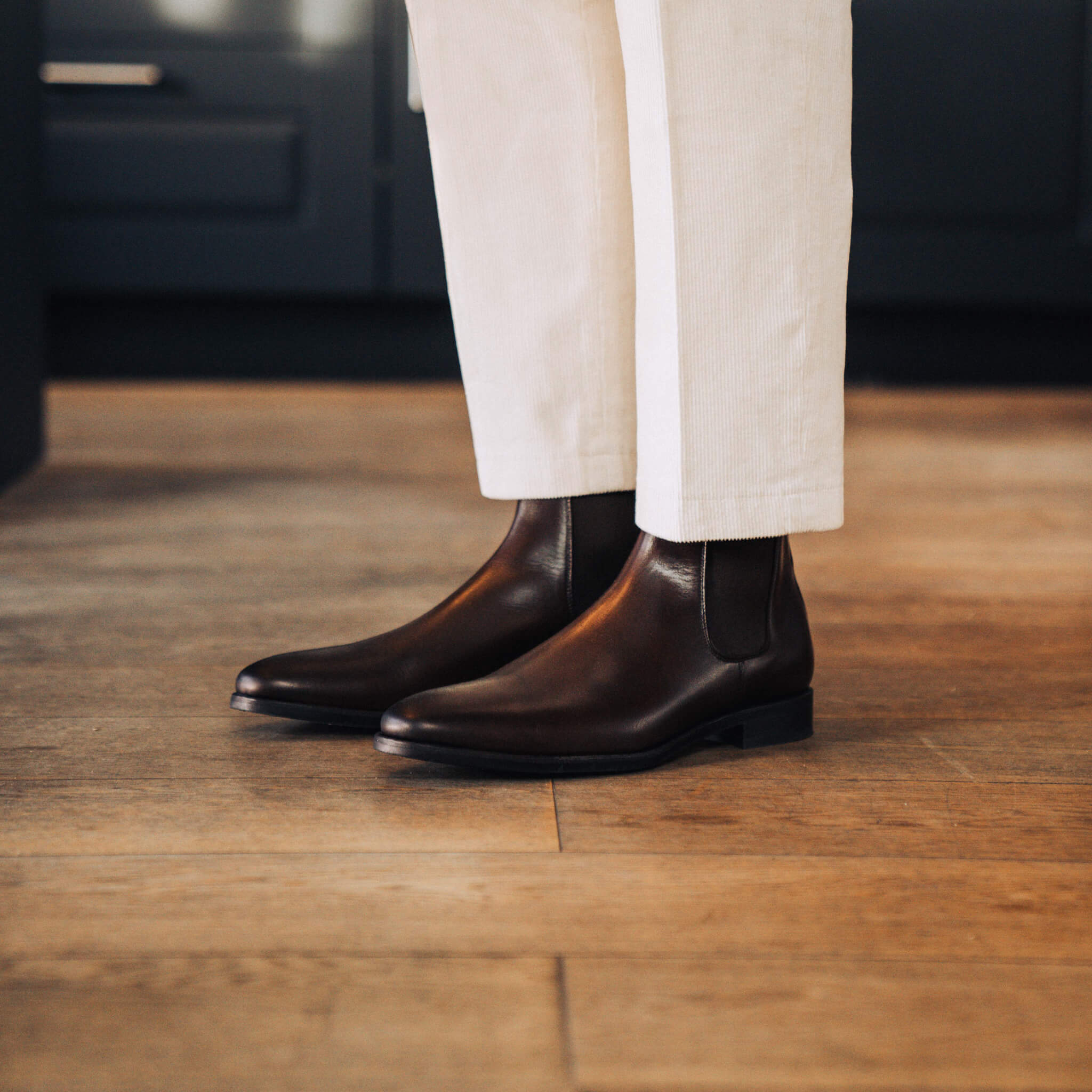 chelsea boots chelsea braker cuir brown avec patin Rudy's Paris