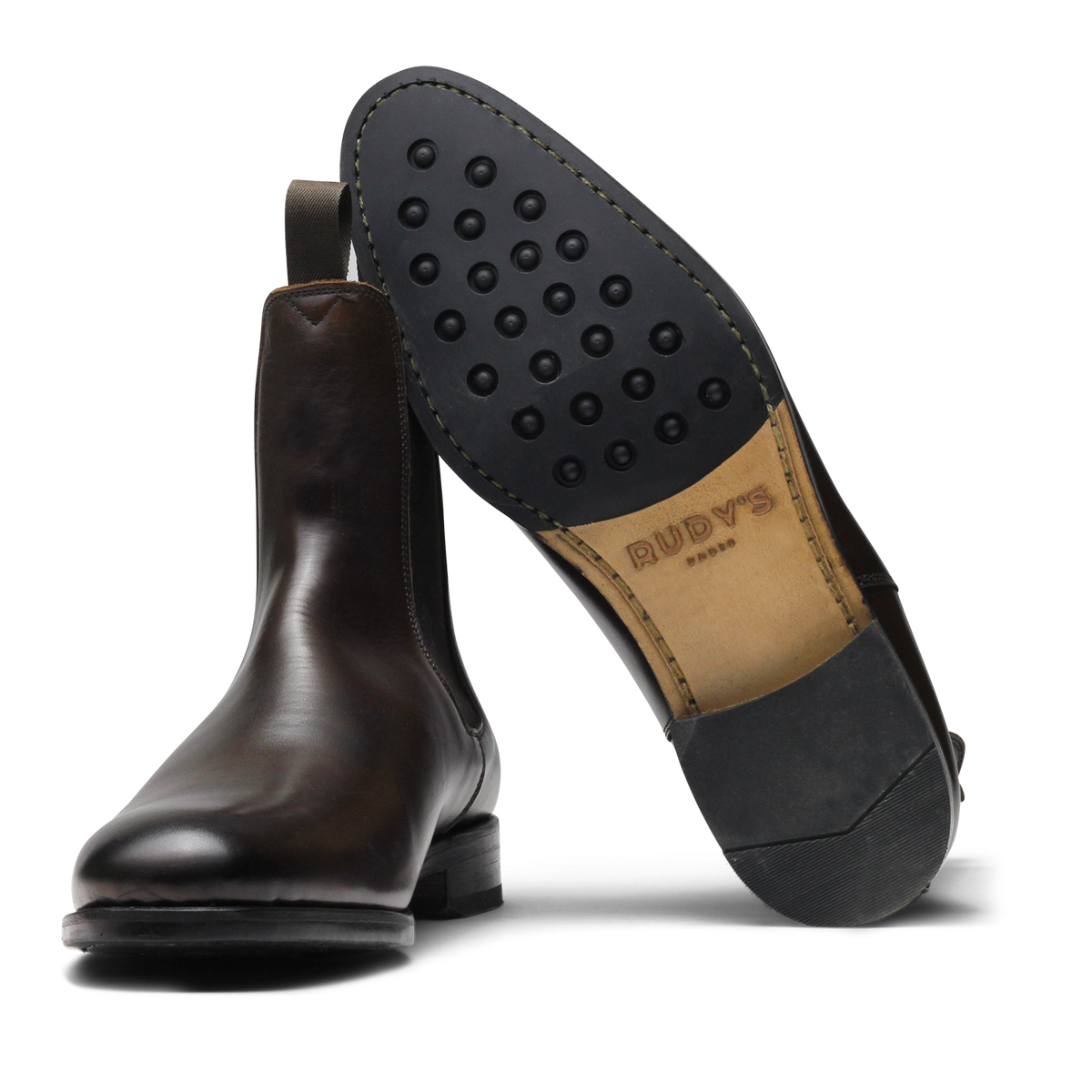Chelsea boots | Braker cuir brown avec patin Rudy's Paris